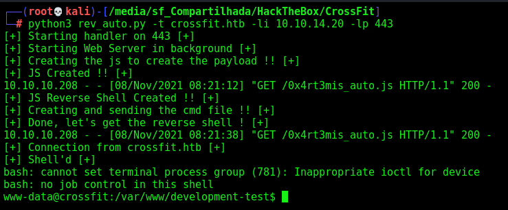 HackTheBox - CrossFit | 0x4rt3mis